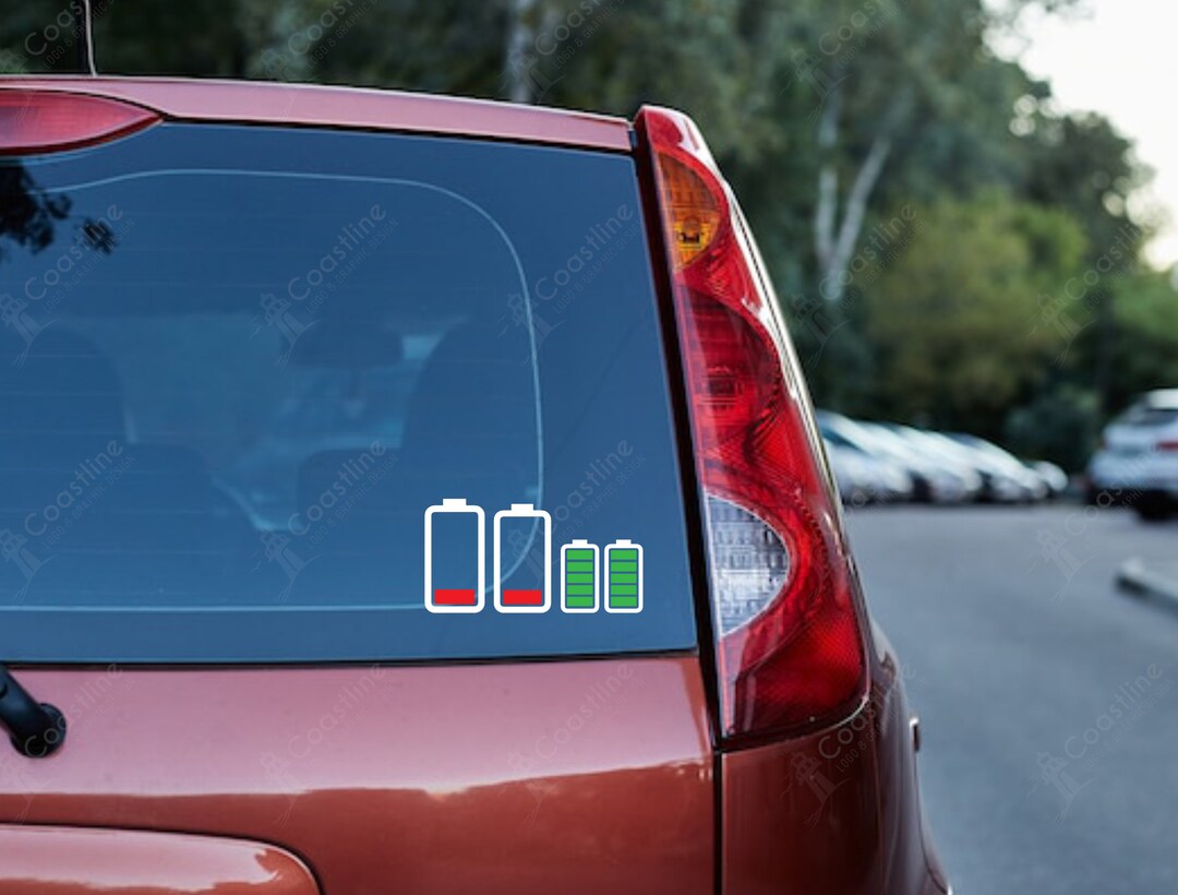 Battery Family Car Decal - Etsy