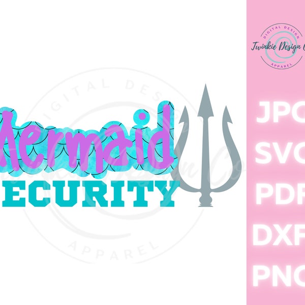 Mermaid Security Svg - Etsy