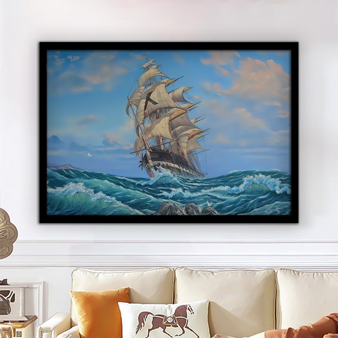 Ship Wall Art Warship Canvas Ship Canvas Painting Canvas - Etsy