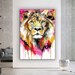 Colorful Lion Canvas Lion Canvas Lion Wall Art Lion Poster - Etsy