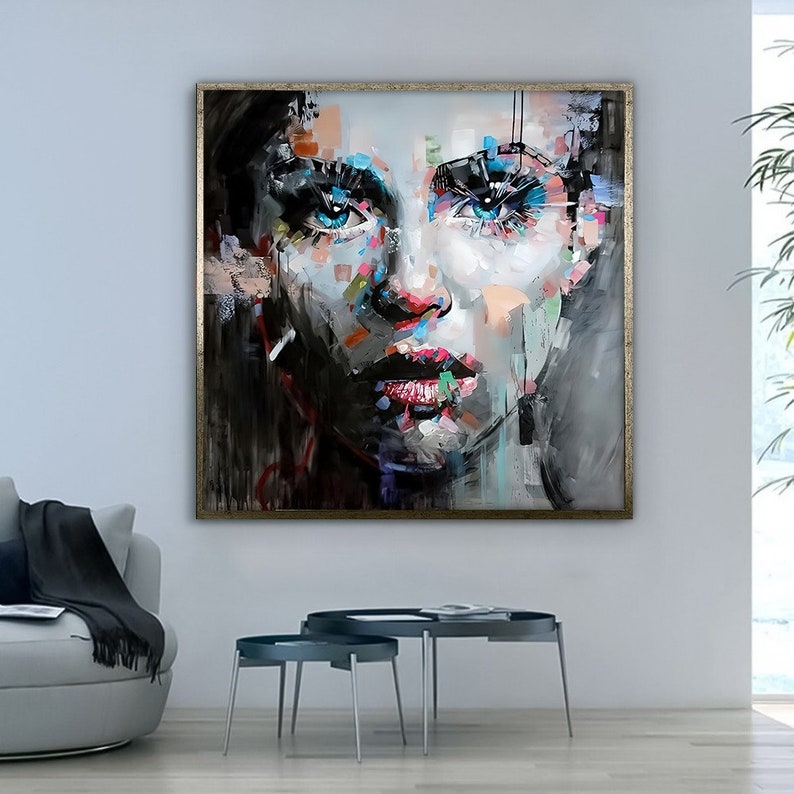 Face Canvas Art, Woman Portrait Canvas Wall Art, Portrait Painting ...
