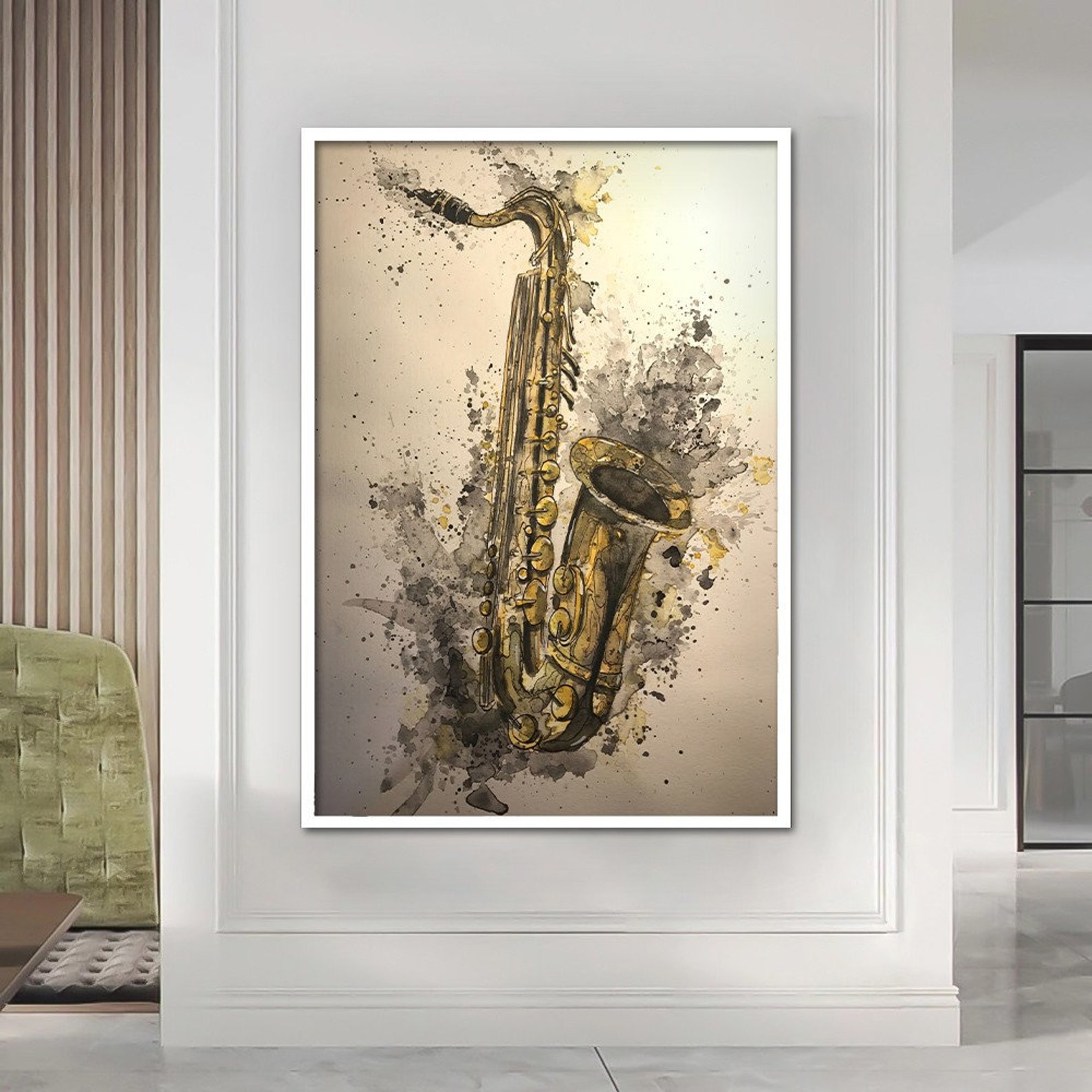 Saxophone Canvas Print, Music Art , Wall Art Home Decor, Music Canvas ...