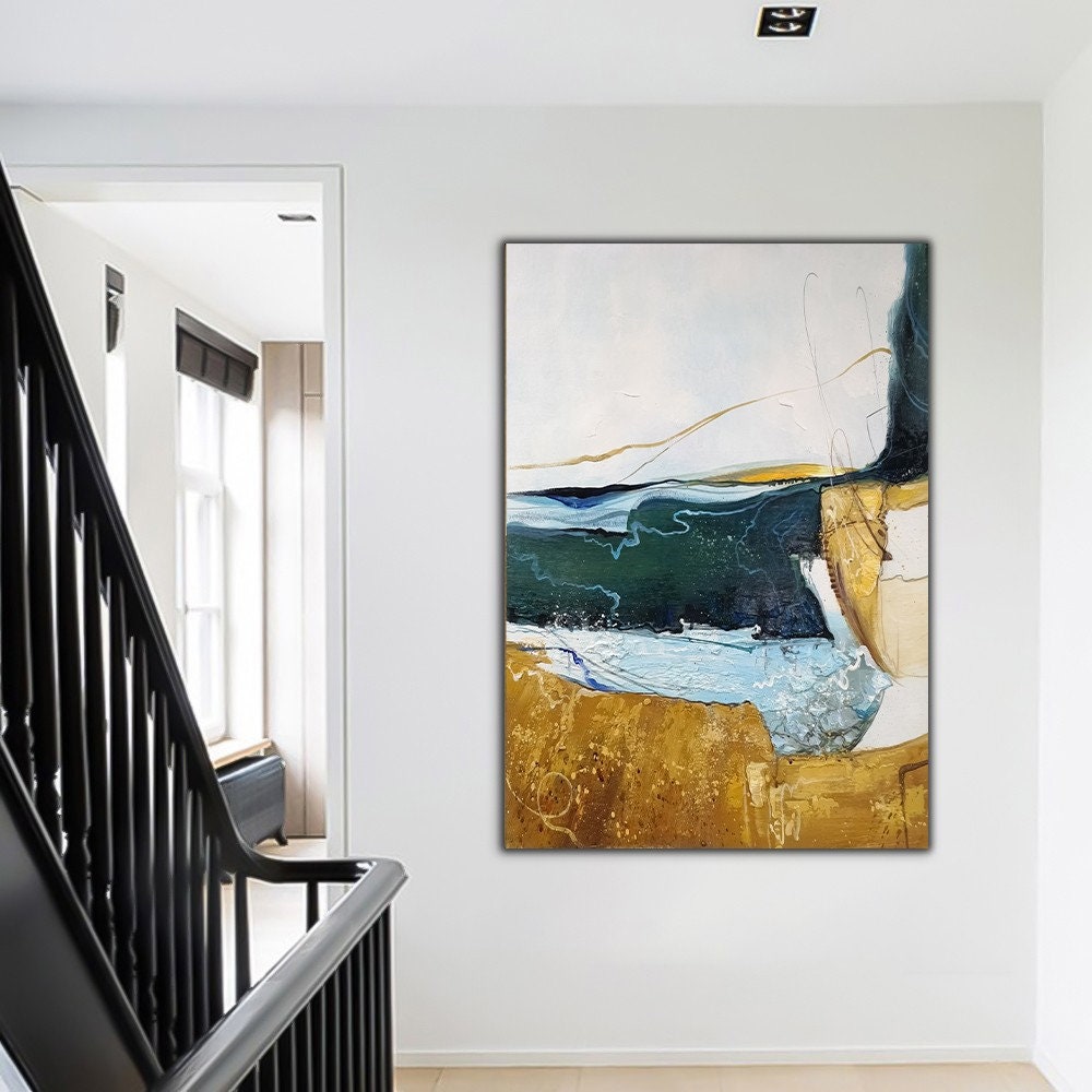 Original Colorful Wall Art Modern Abstract Painting on - Etsy