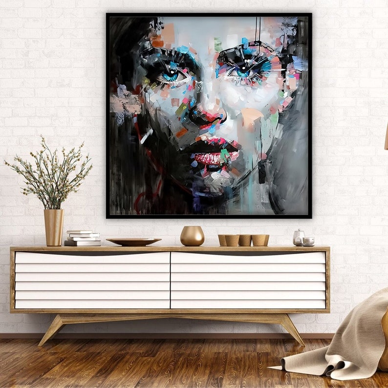 Face Canvas Art Woman Portrait Canvas Wall Art Portrait - Etsy