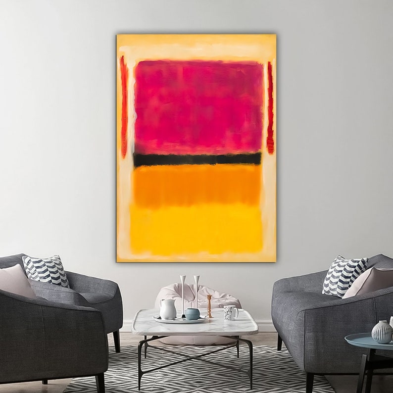 Mark Rothko Frame Canvas/poster Art Reproduction, Abstract Canvas Wall ...