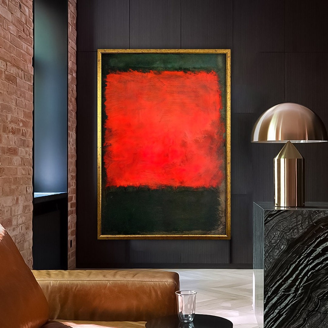 Mark Rothko Abstract Canvas Painting, Minimalist Art Wall Hanging Decor ...