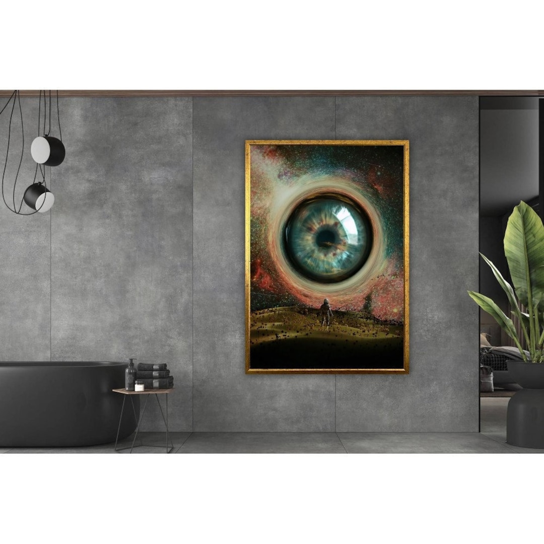 Universe W an Astronaut Exploring Canvas Wall Art Design, Poster Print ...