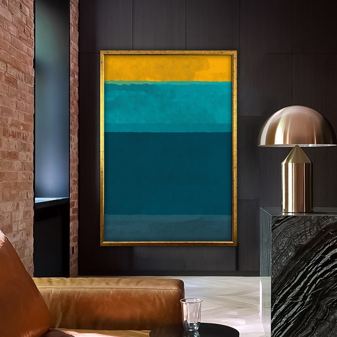 Mark Rothko Blue and Yellow Canvas Painting, Mark Rothko Poster Canvas ...