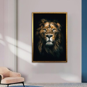 Lion Canvas, Lion Canvas, Lion Wall Art, Lion Poster, Animal Wall Art ...