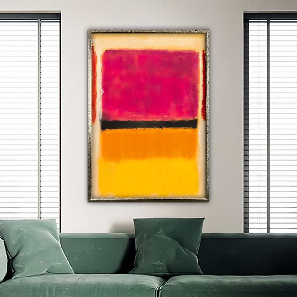 Mark Rothko Frame Canvas/poster Art Reproduction, Abstract Canvas Wall ...