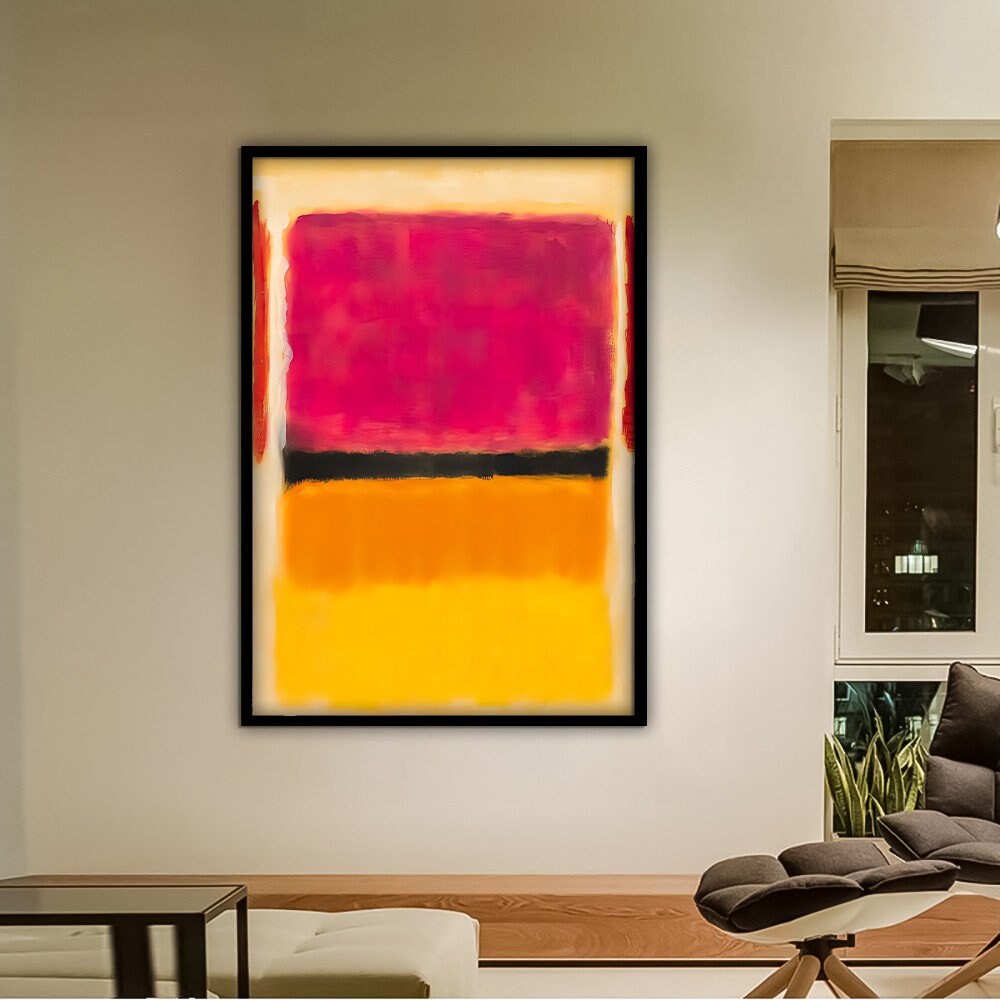Mark Rothko Frame Canvas/poster Art Reproduction, Abstract Canvas Wall ...