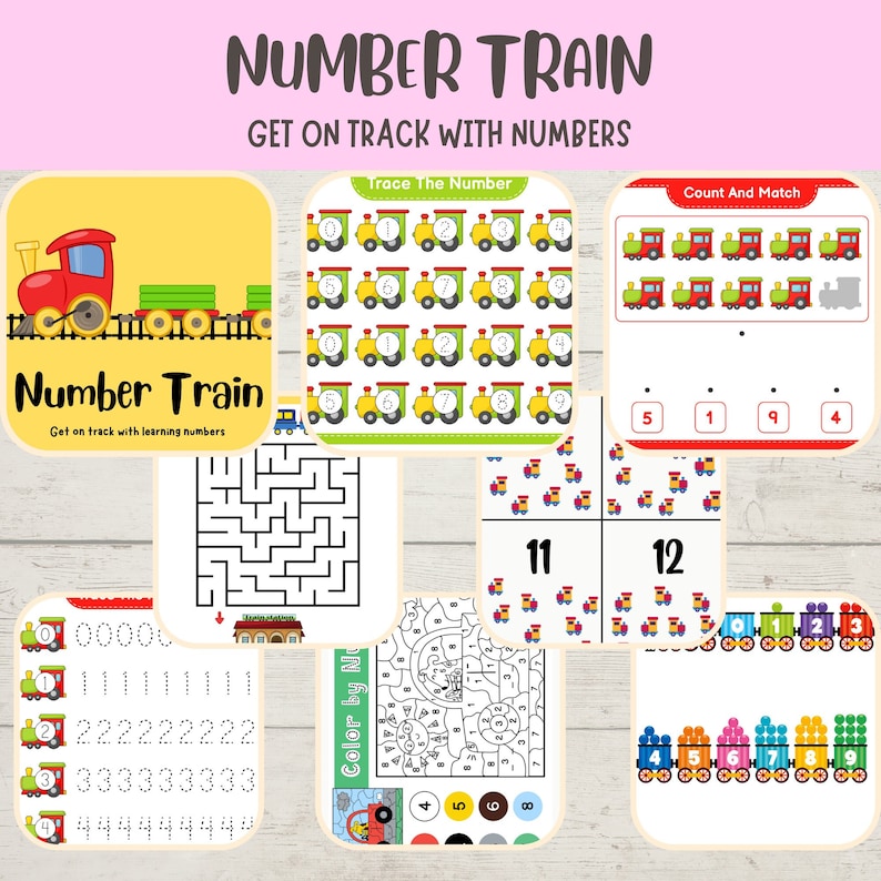 Number Train Activity Pack | Transport Maths Sheets | Get on Track With ...