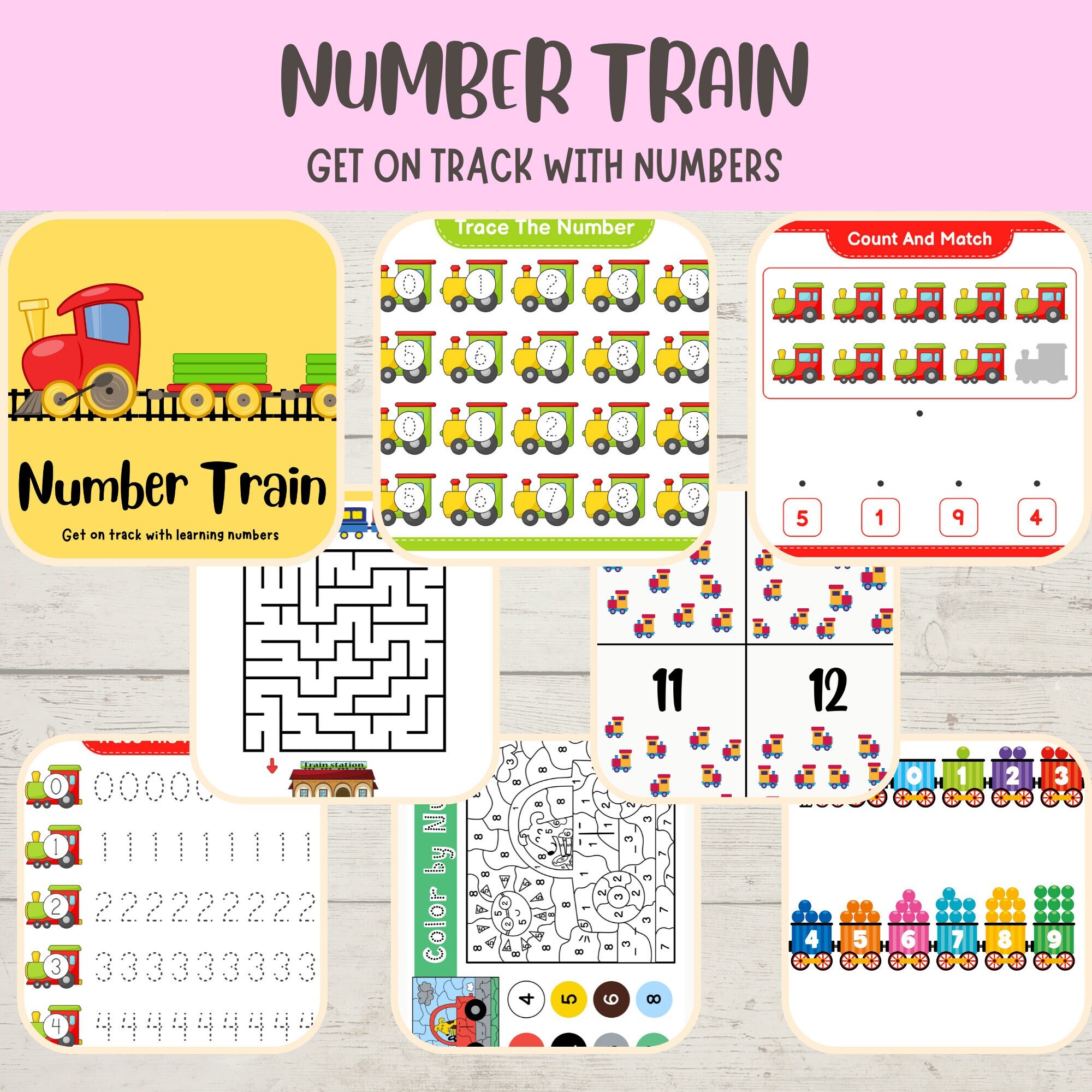 Number Train Activity Pack | Transport Maths Sheets | Get on Track With ...