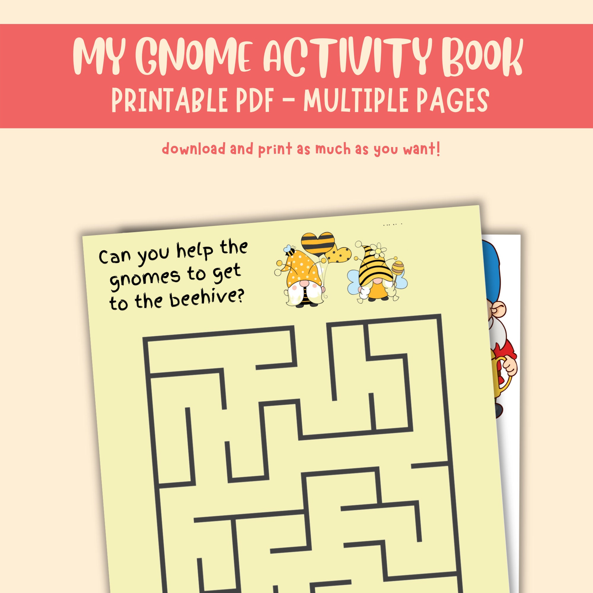 My Gnome Activity Pack - Etsy