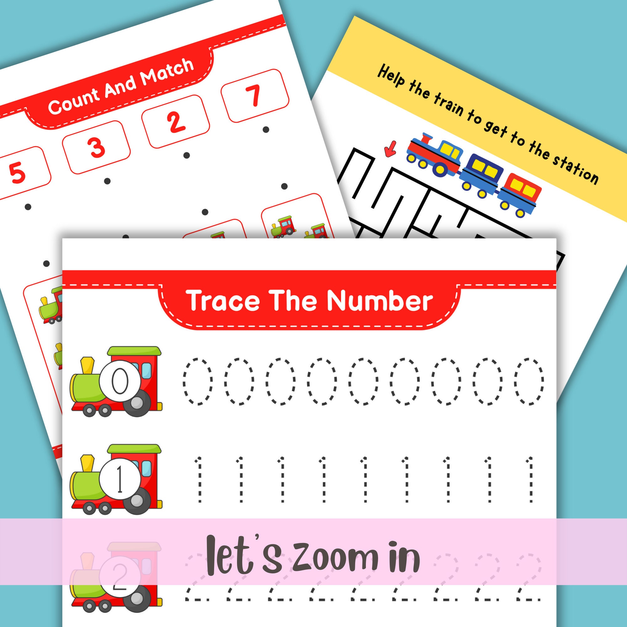 Number Train Activity Pack | Transport Maths Sheets | Get on Track With ...