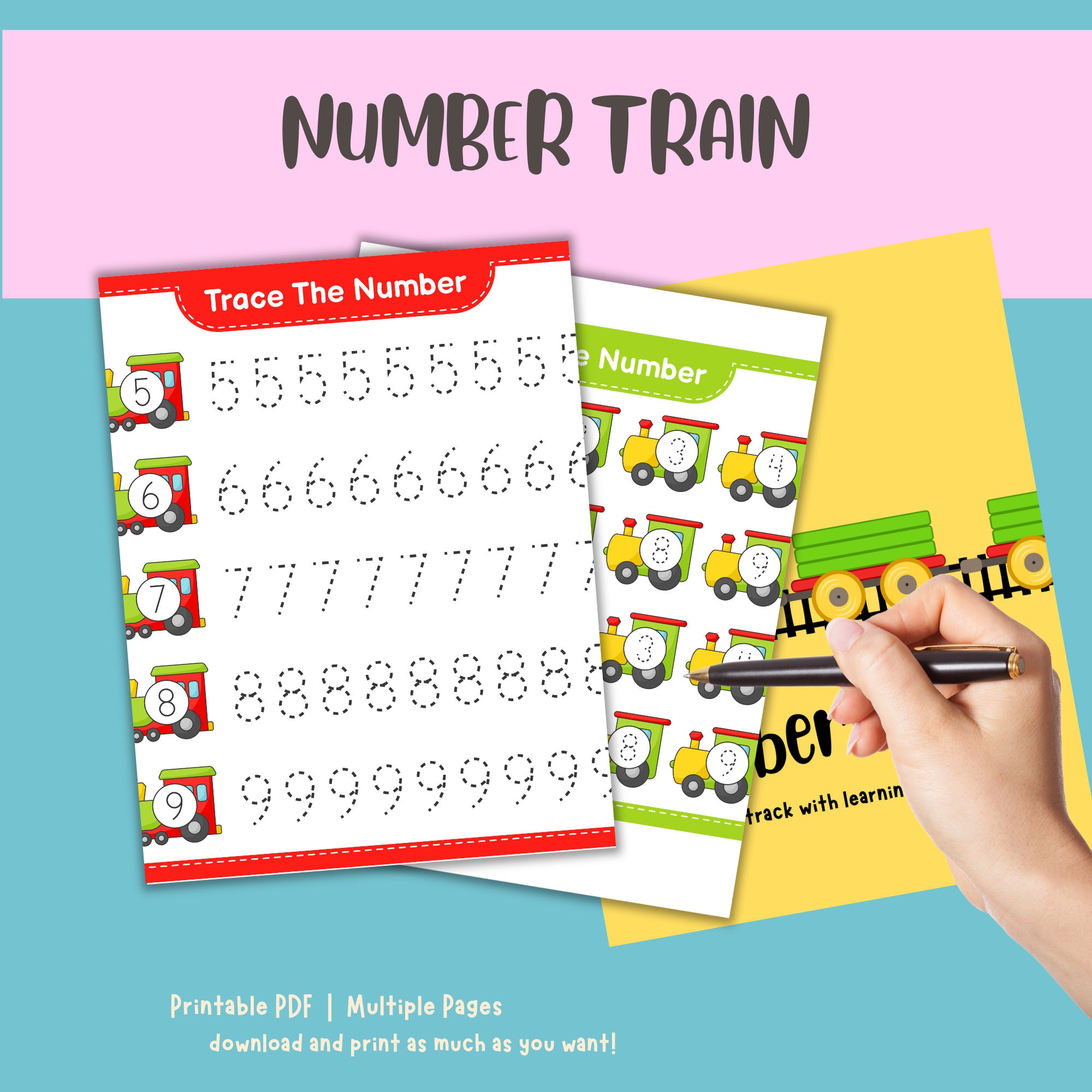Number Train Activity Pack | Transport Maths Sheets | Get on Track With ...