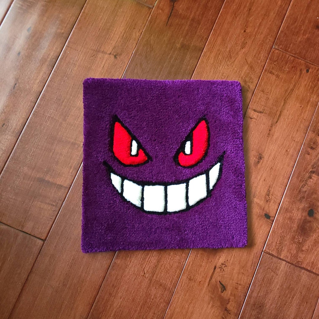 Gengar Face Pokemon Logo Accent Rug Tufted Handmade Carpet - Etsy