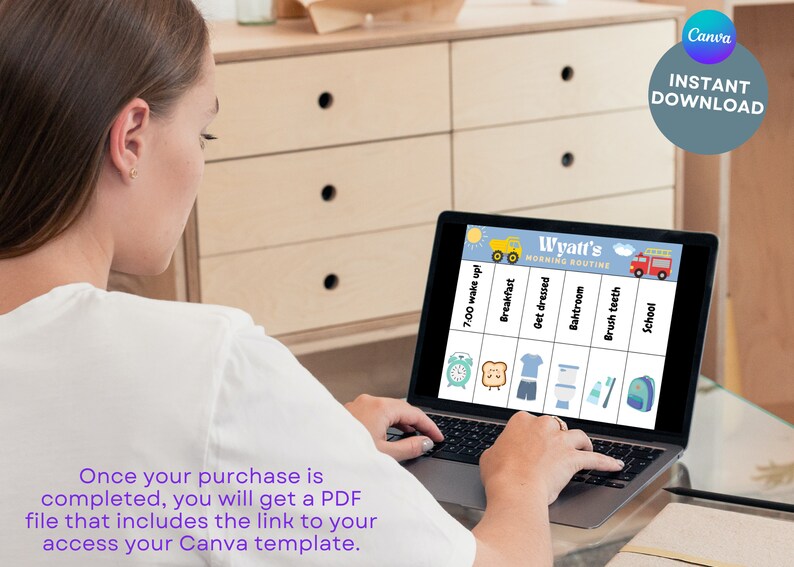 Kid's Morning Routine Chart - Etsy