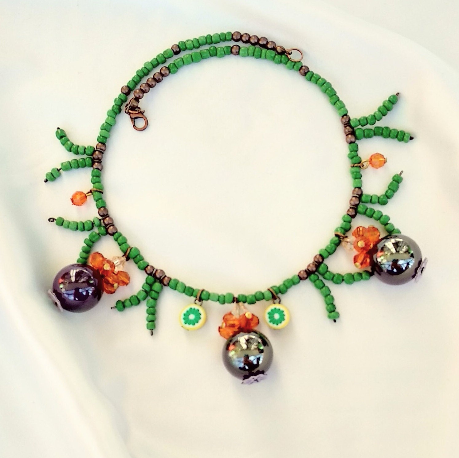 Fairycore Necklace With Floral Theme, Cottagecore Jewelry, Handmade ...