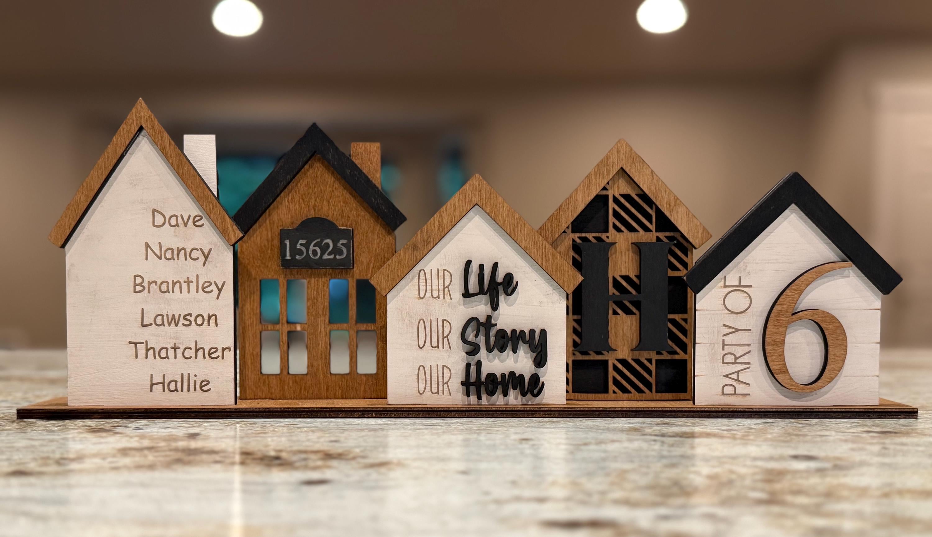 Personalized Family Standing House Centerpiece. - Etsy