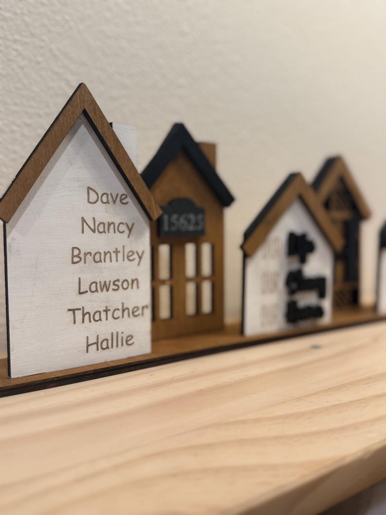 Personalized Family Standing House Centerpiece. - Etsy