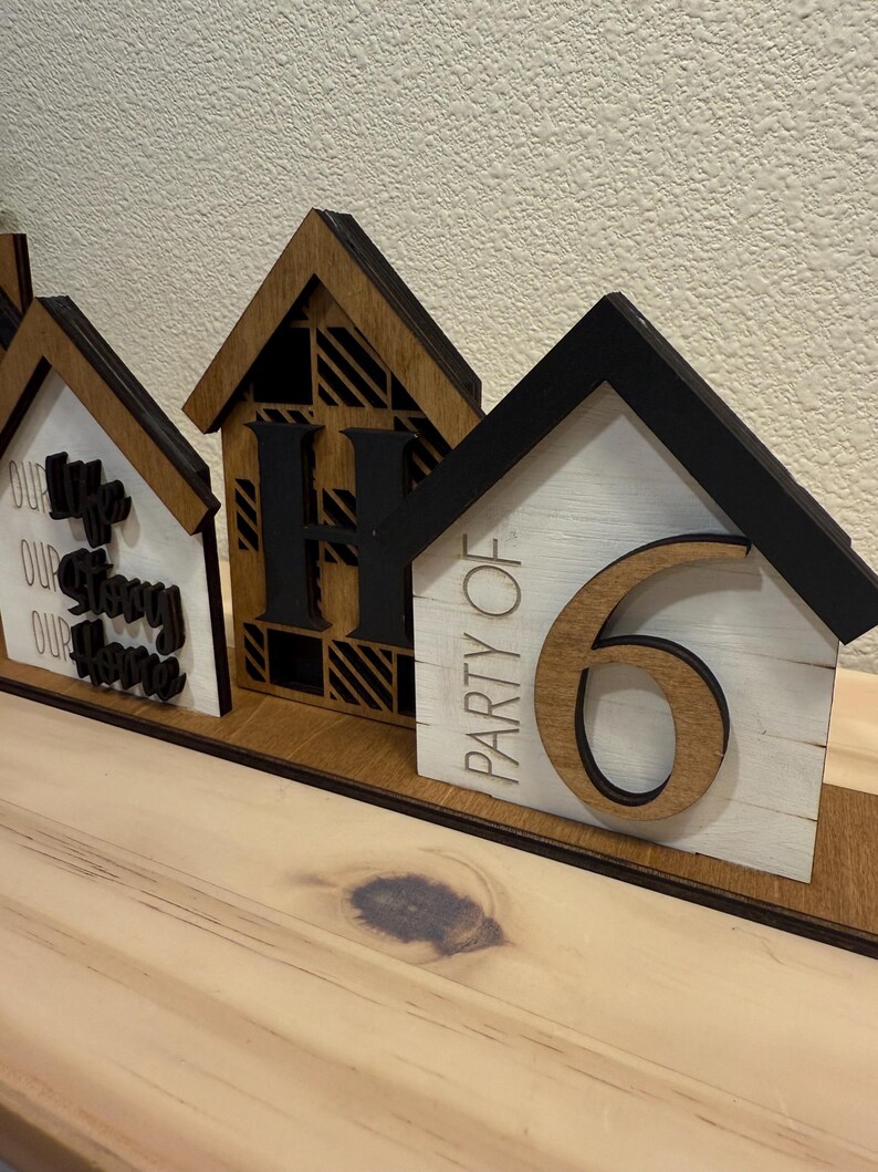 Personalized Family Standing House Centerpiece. - Etsy