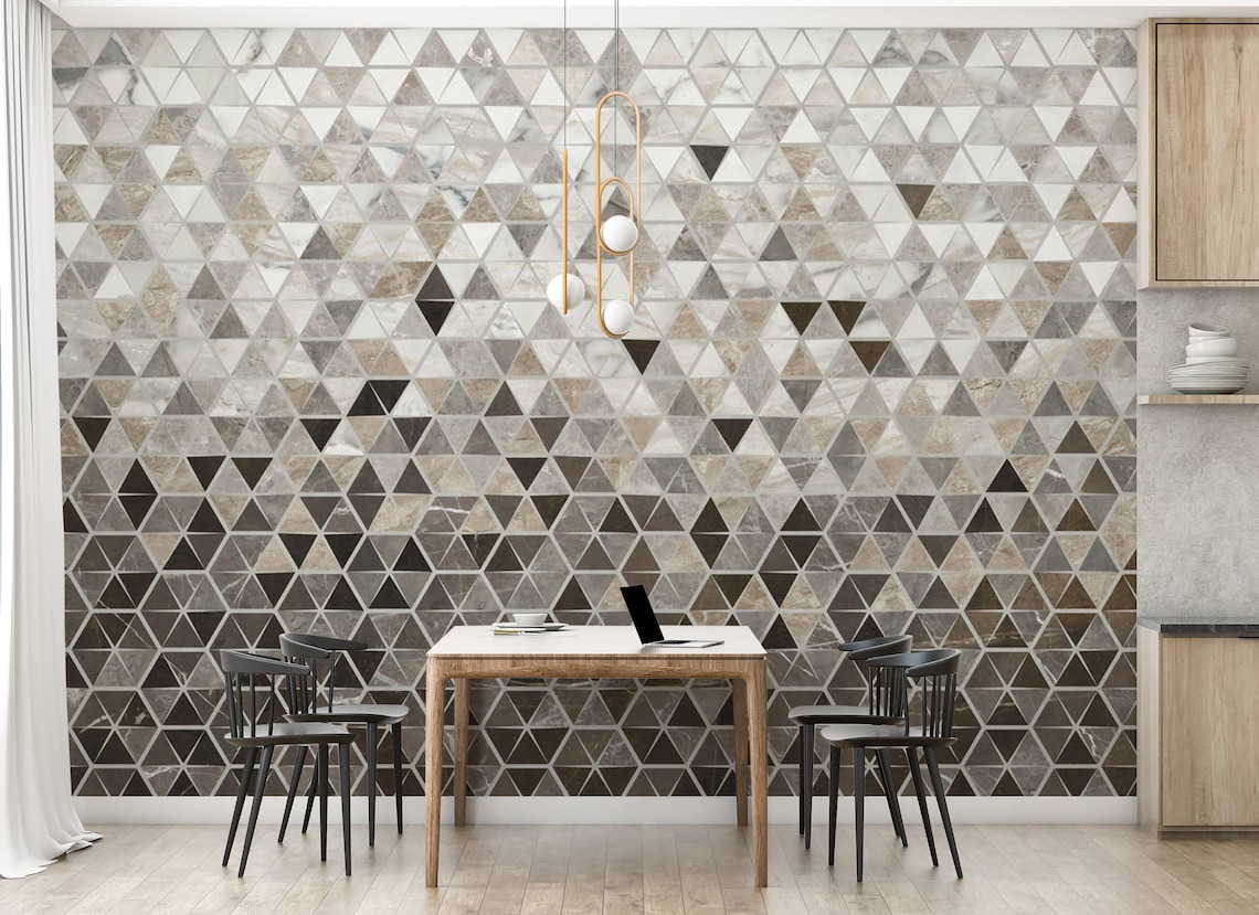 Marble Pattern Wallpaper Living Room Wall Mural Peel and - Etsy