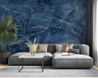 Blue Marble Wallpaper - Etsy