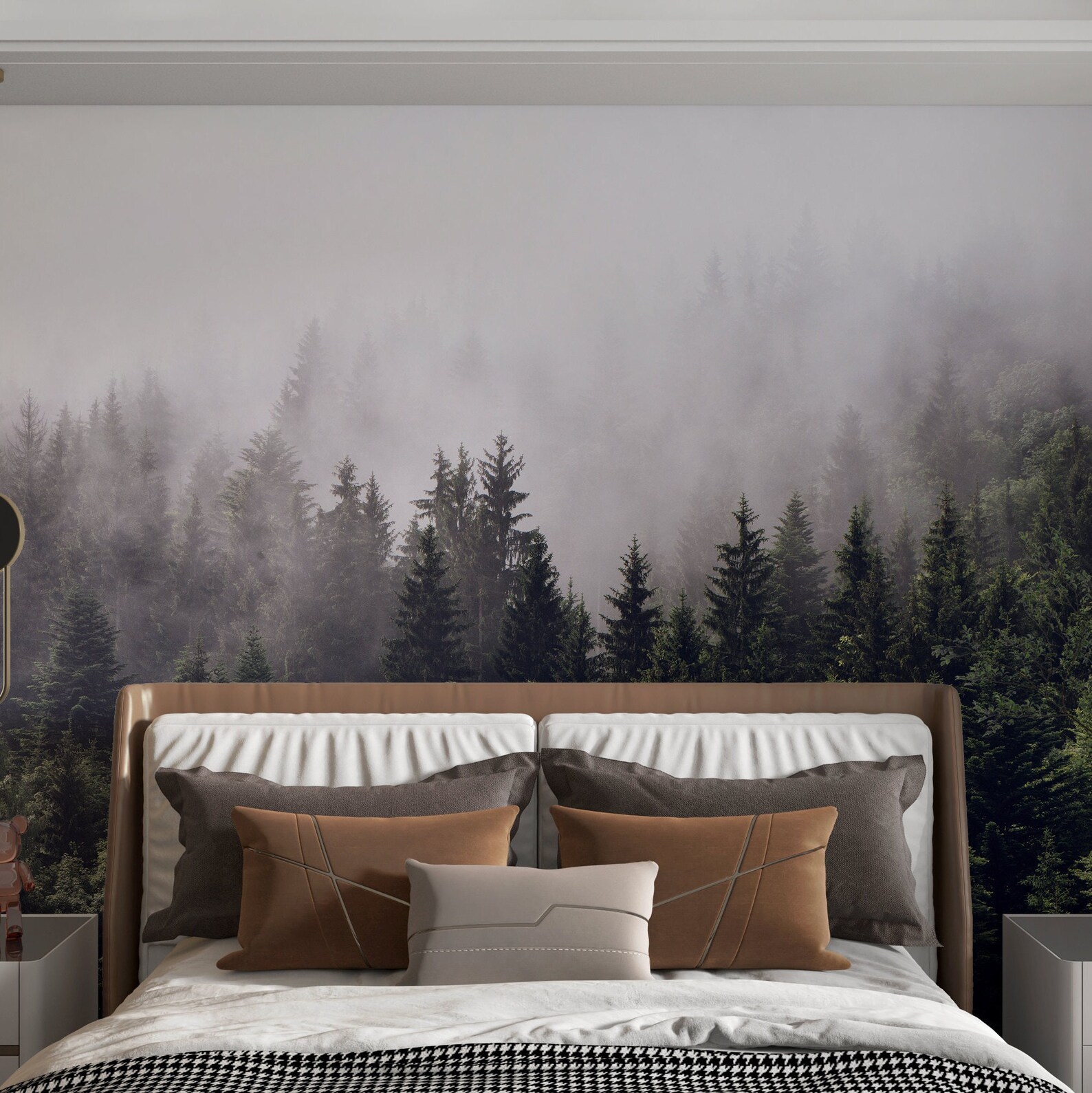 Forest Wallpaper, Living Room Wall Mural, Temporary Wall Decor, Peel ...