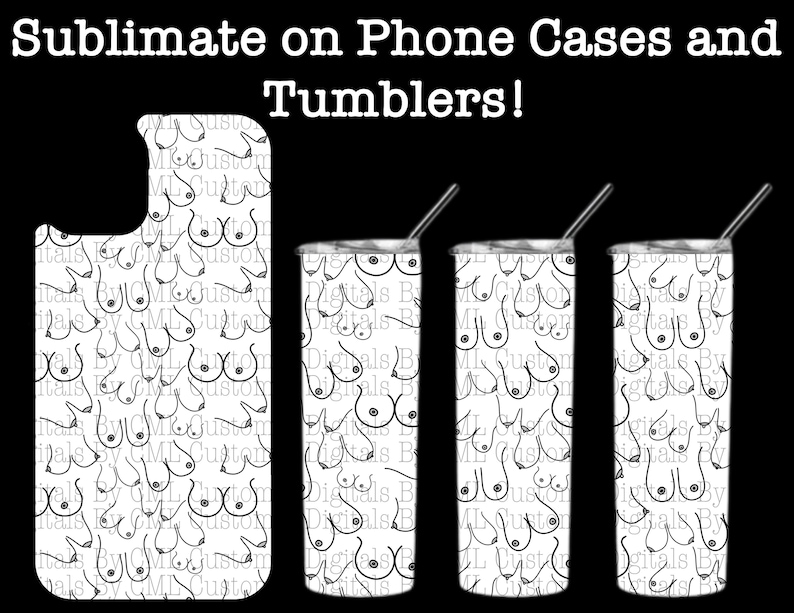 Boob Seamless Pattern PNG/SVG - Etsy