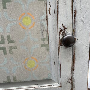 Vintage Solid Oak Hand Painted Nightstand. - Etsy