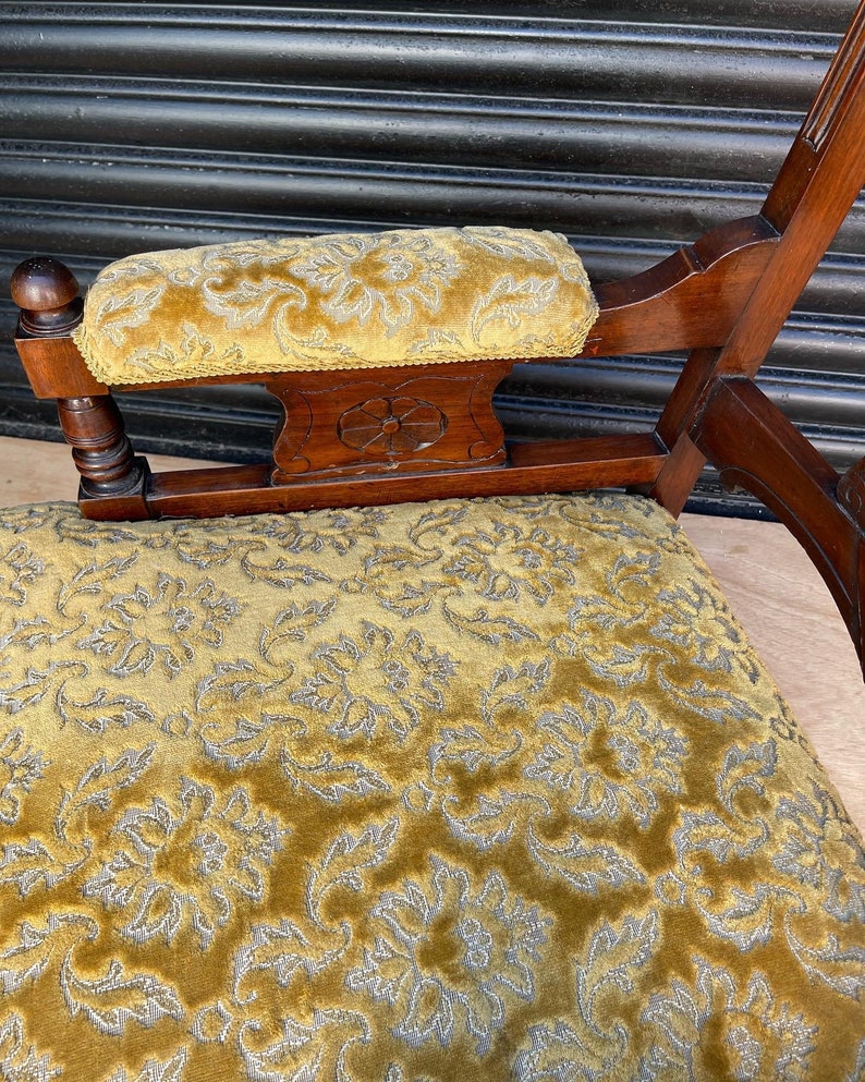 Antique Victorian Library Reading Chair - Etsy