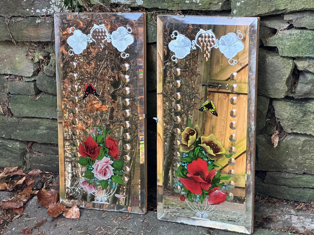 Pair of Edwardian Gypsy/pub Mirrors - Etsy UK
