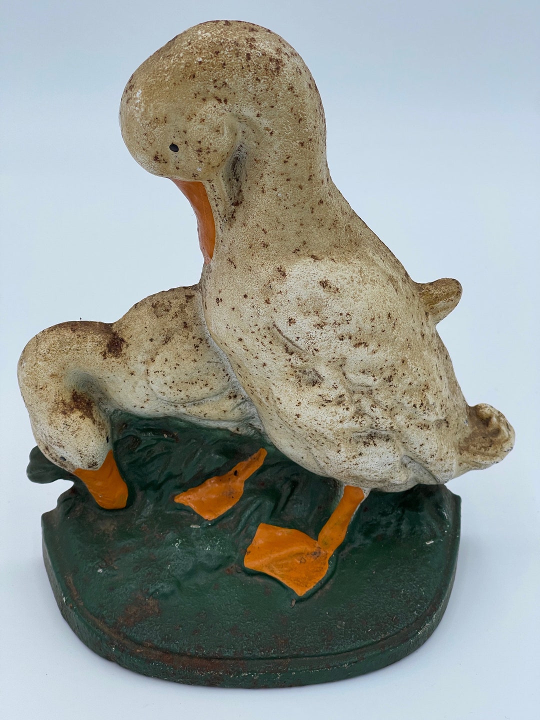Vintage White Duck Door Stopper - Etsy