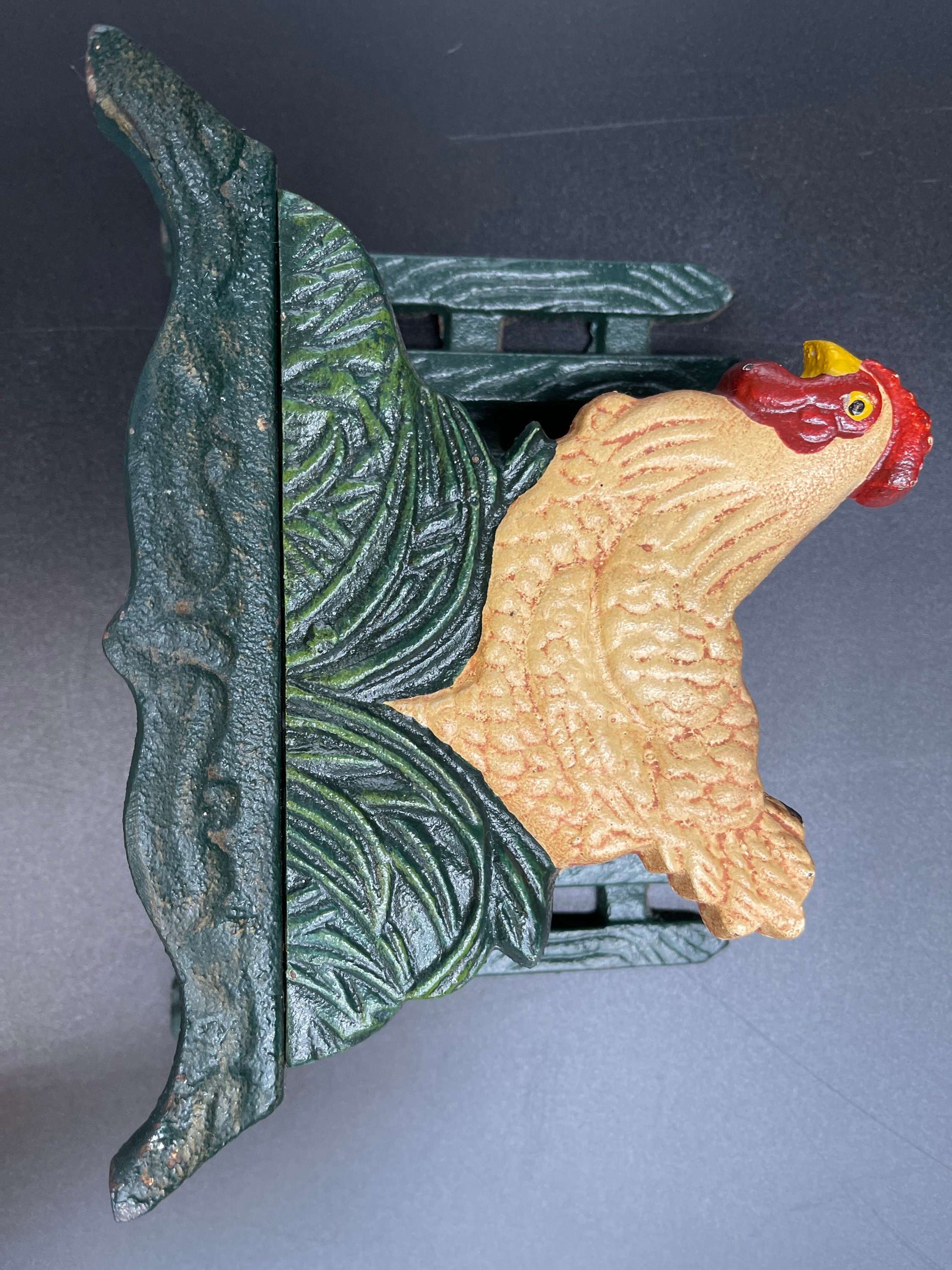Vintage Cast Iron Chicken Door Stop - Etsy
