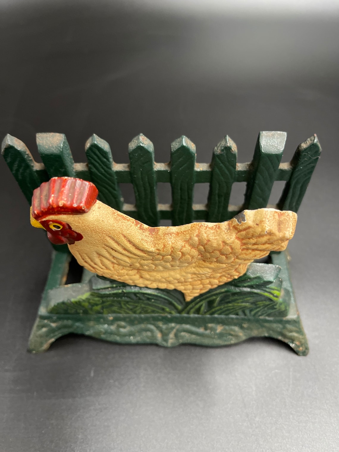 Vintage Cast Iron Chicken Door Stop - Etsy