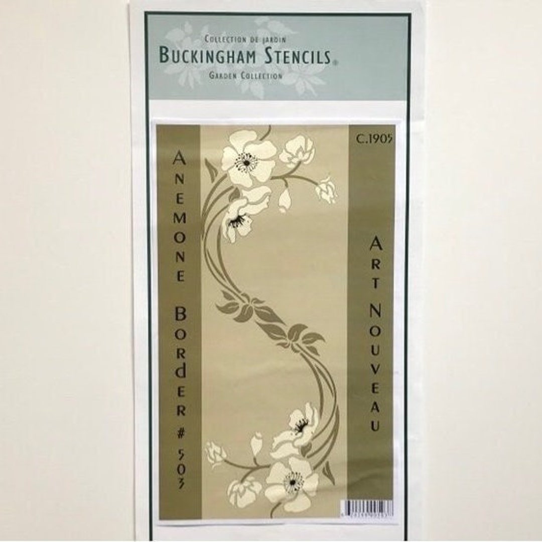 Anemone Border Stencil - Etsy