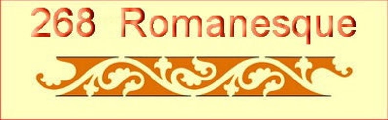 Romanesque Border Stencil - Etsy