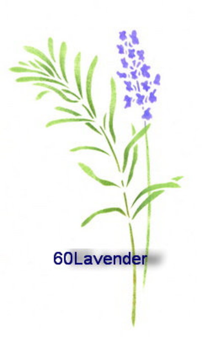 Lavender Stencil - Etsy