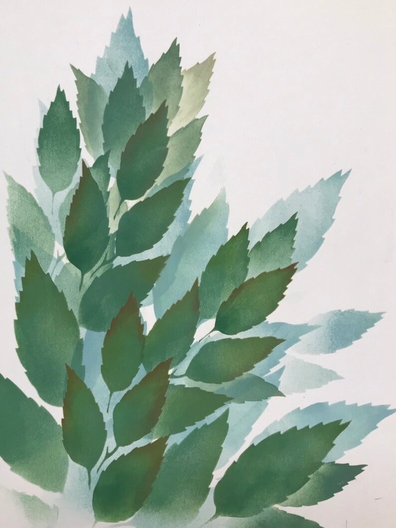Leaf Cluster Stencil - Etsy