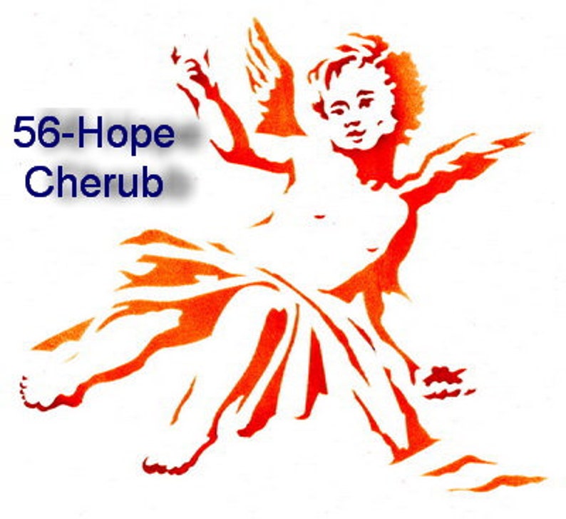 Hope Cherub Stencil - Etsy