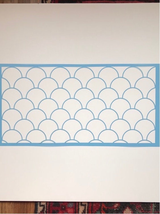 Plain Fish Scales Stencil - Etsy