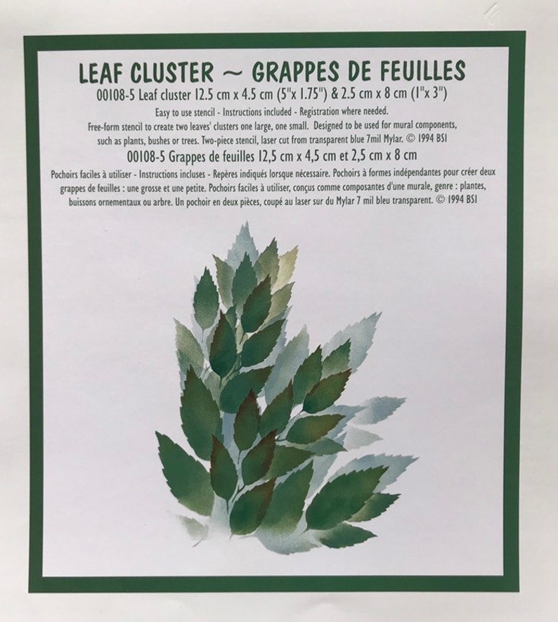Leaf Cluster Stencil - Etsy