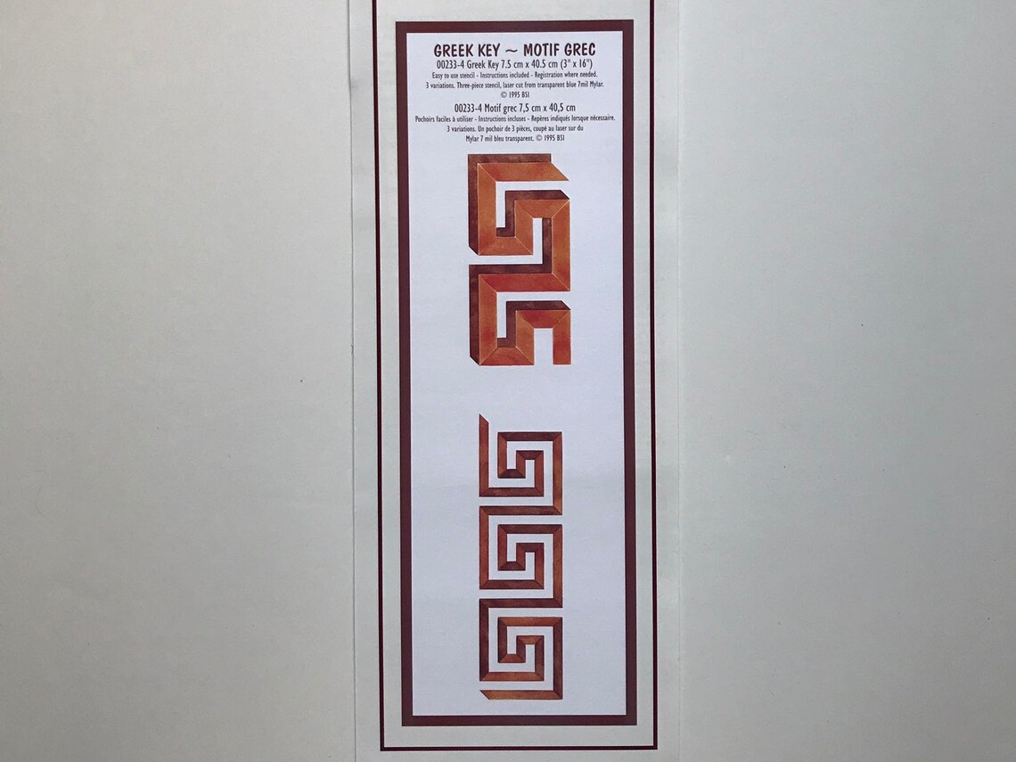 Greek Key Border Stencil - Etsy