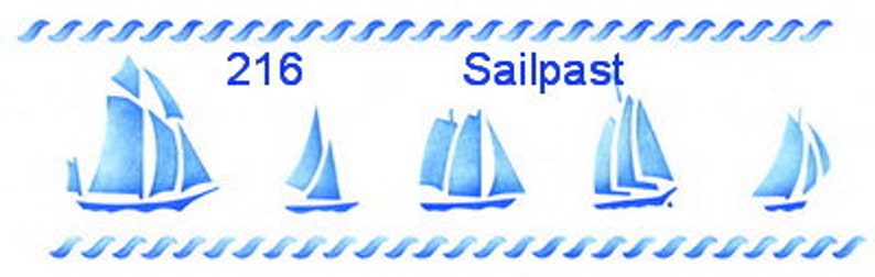 Sail Past Sailboat Stencil - Etsy