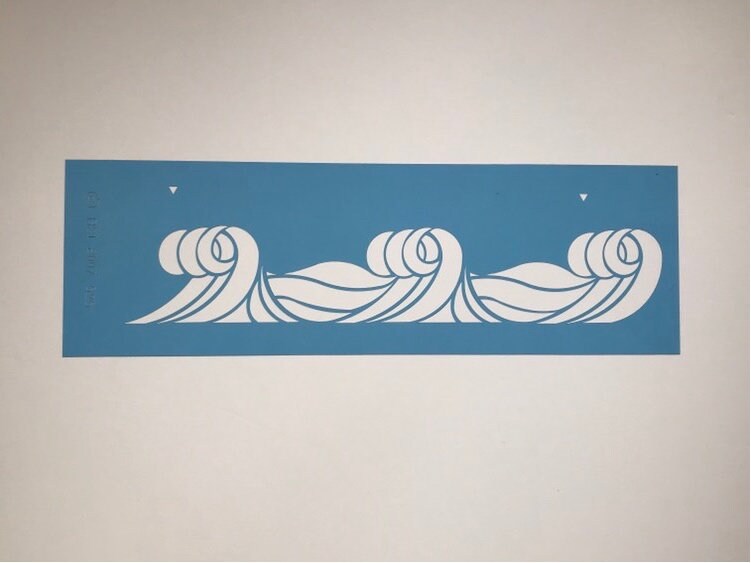 Waves Stencil Border - Etsy