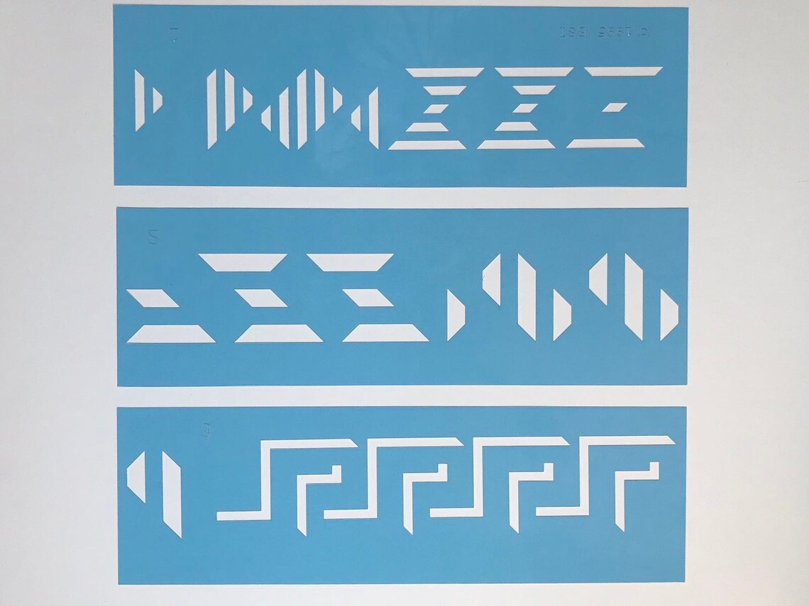 Greek Key Border Stencil - Etsy