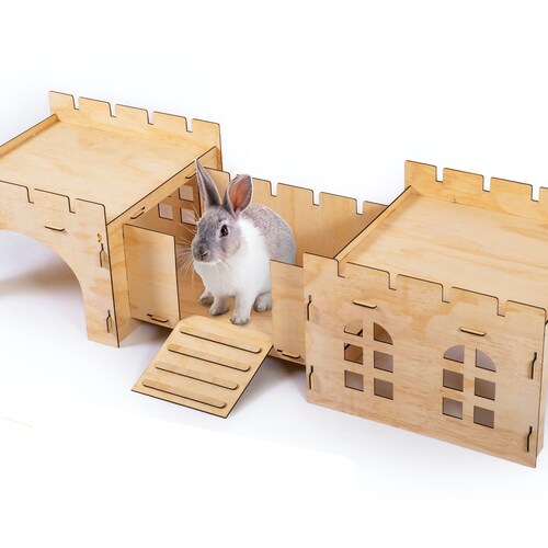 72'' Large Wood Rabbit Play Castle House for Bunny - Etsy