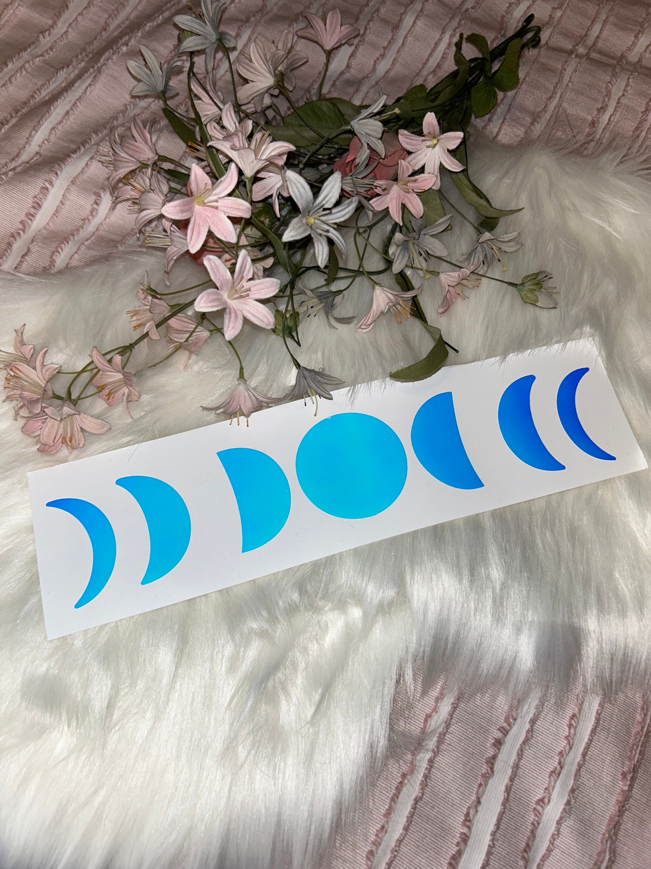 Moon Phase Decal for Laptop or Car, Car Decal, Moon Decal, Moon Phases ...