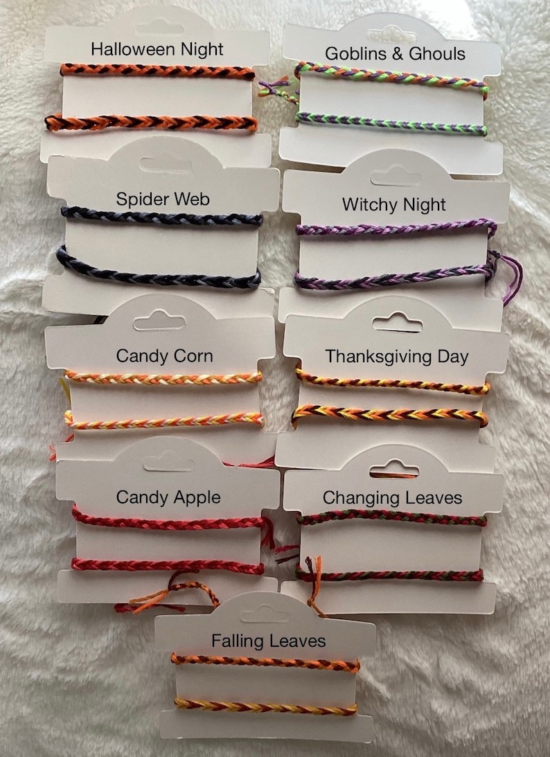 Halloween Friendship Bracelet, Fall Friendship Bracelet, Friendship ...